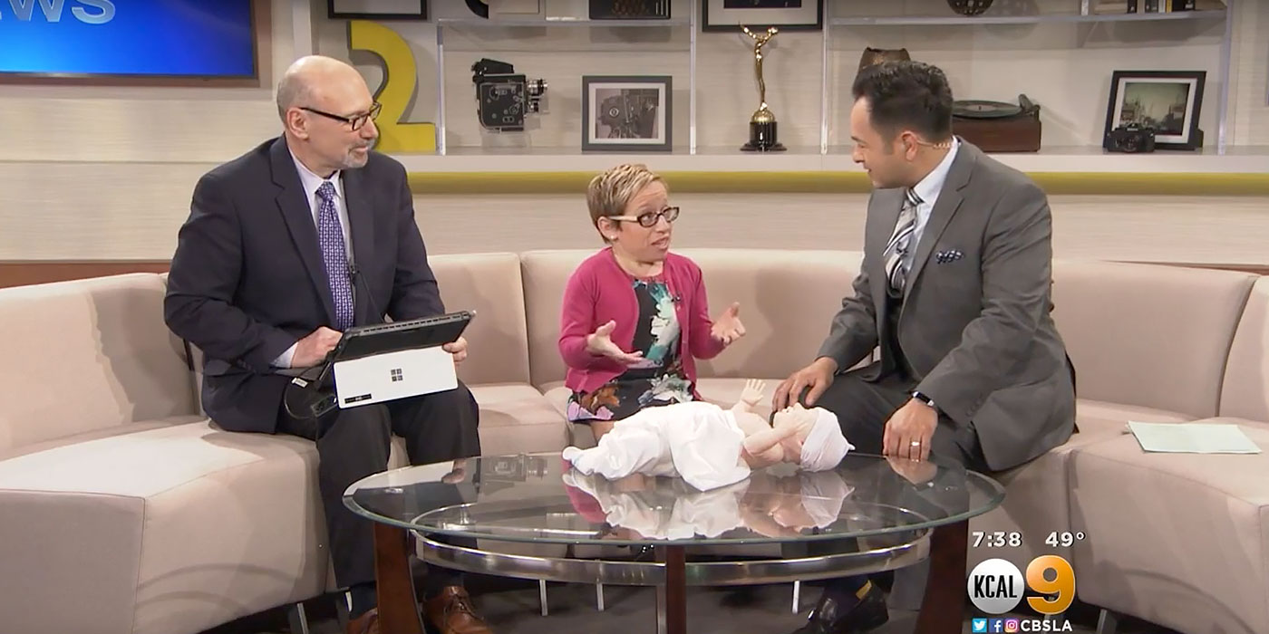 Super Tory Shows Off for KCAL 9 News in Los Angeles - Gaumard Blog